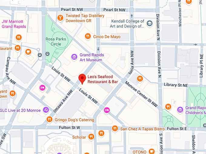 16. leo's seafood restaurant & bar map