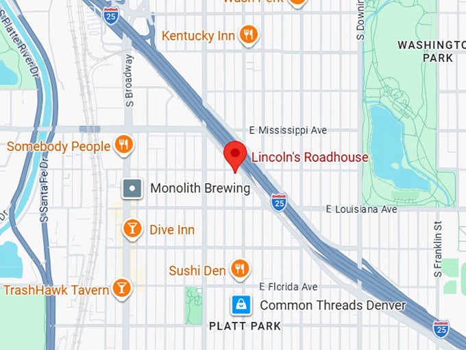 16. lincoln's roadhouse map