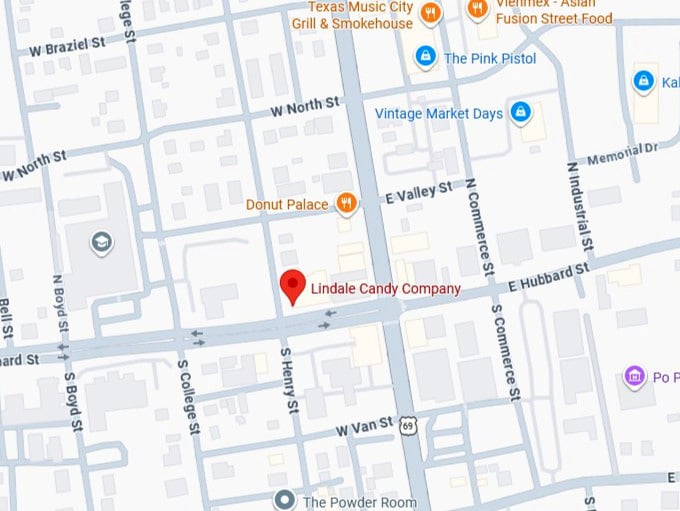 16. lindale candy company map