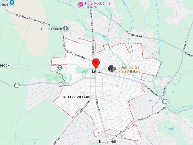 16. lititz, pa map