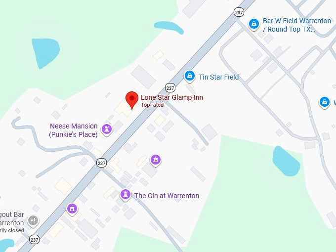 16. lone star glamp inn map
