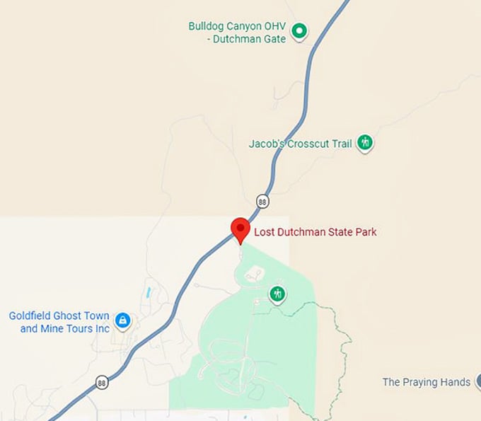16. lost dutchman state park map