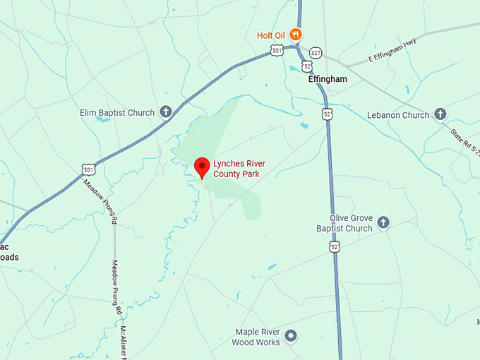 16. lynches river county park map
