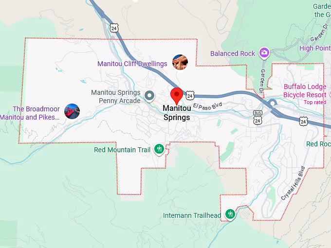 16. manitou springs map