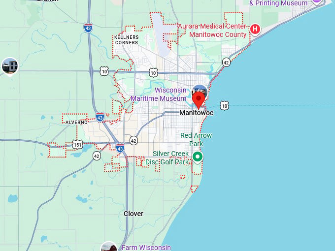 16. manitowoc map