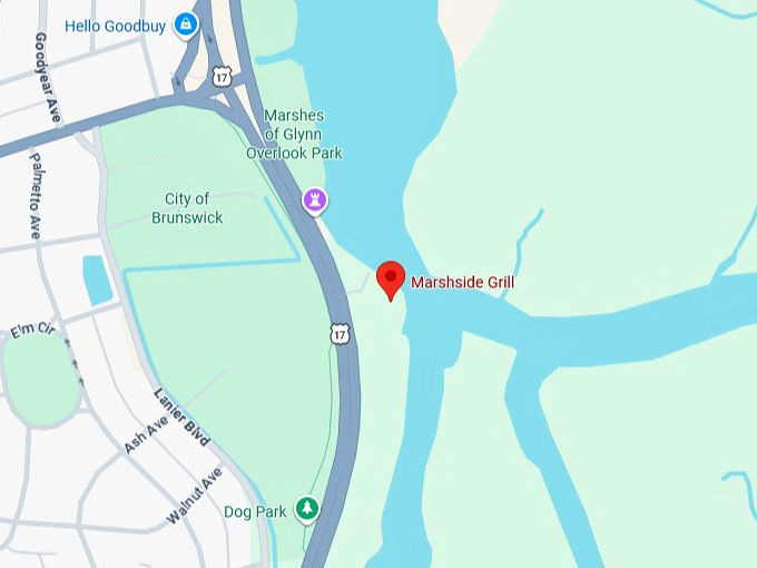 16. marshside grill's map