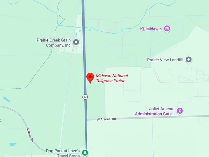 16. midewin national tallgrass prairie map