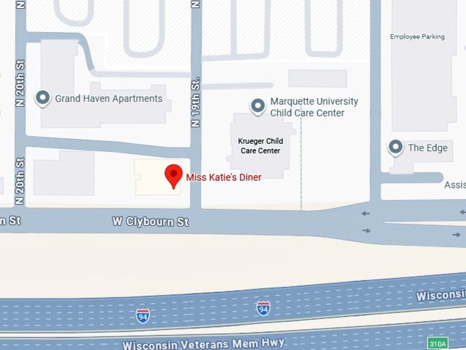 16. miss katie's diner's map
