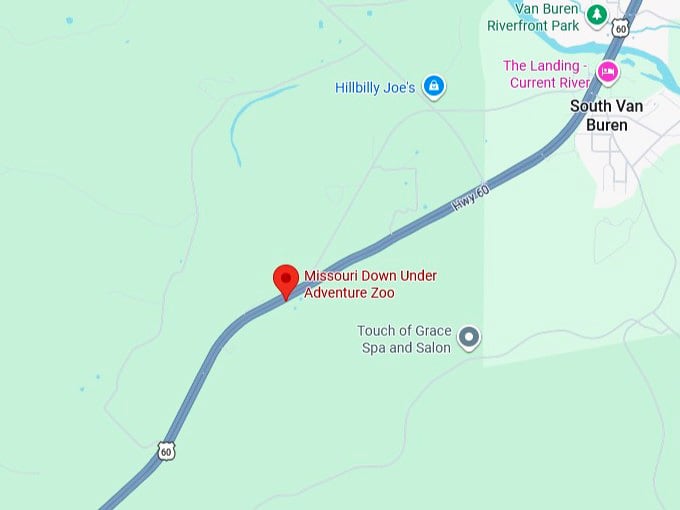 16. missouri down under adventure zoo map