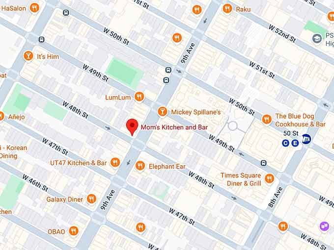 16. mom's kitchen and bar map