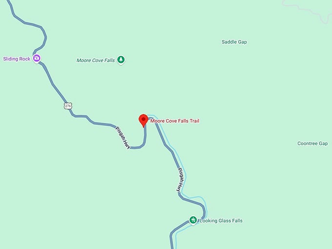 16. moore cove falls trail map