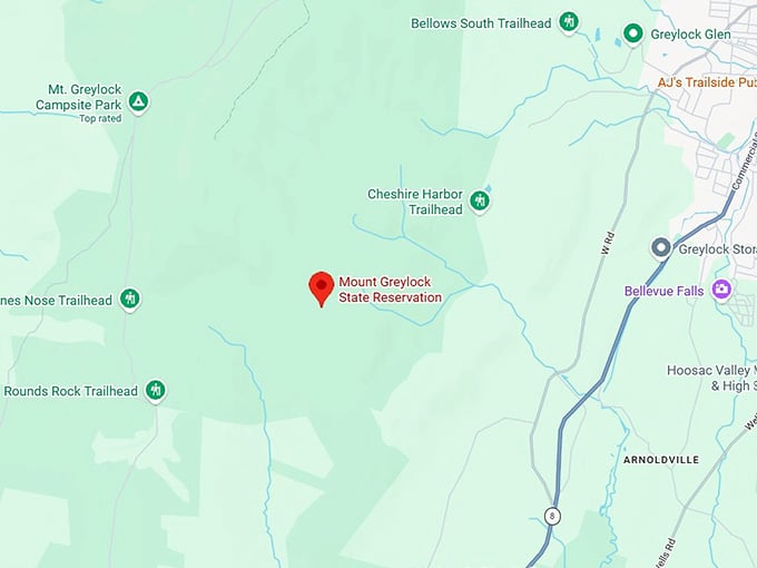 16. mount greylock state reservation map