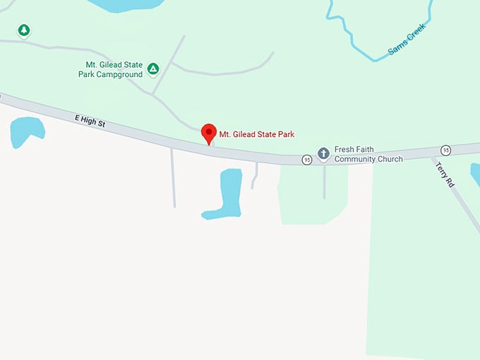 16. mt. gilead state park map