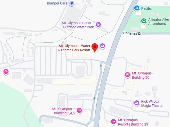 16. mt. olympus water & theme park resort map