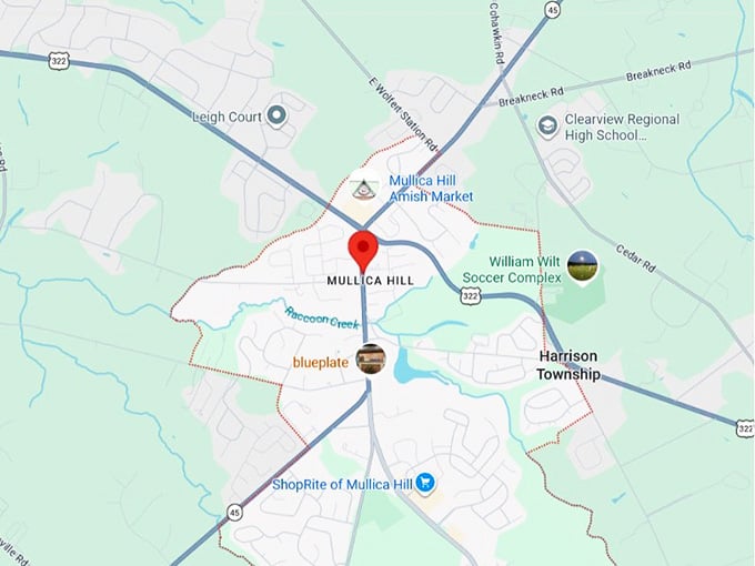 16. mullica hill, nj map