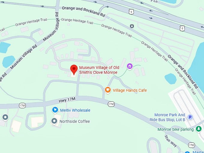 16. museum village of old smith's clove monroe map
