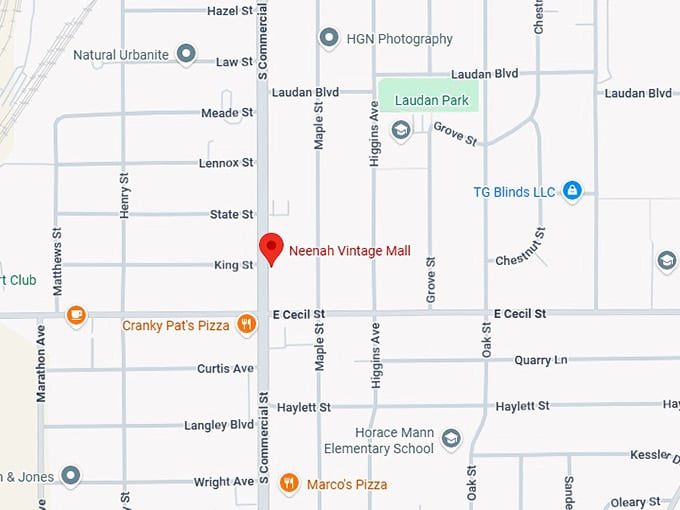 16. neenah vintage mall map