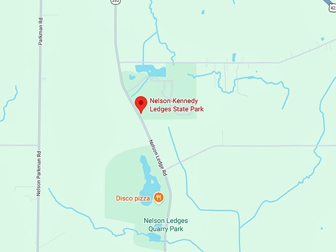 16. nelson kennedy ledges state park map