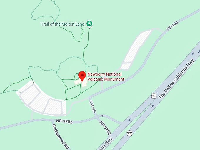16. newberry national volcanic monument map