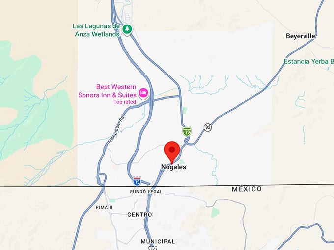 16. nogales az map
