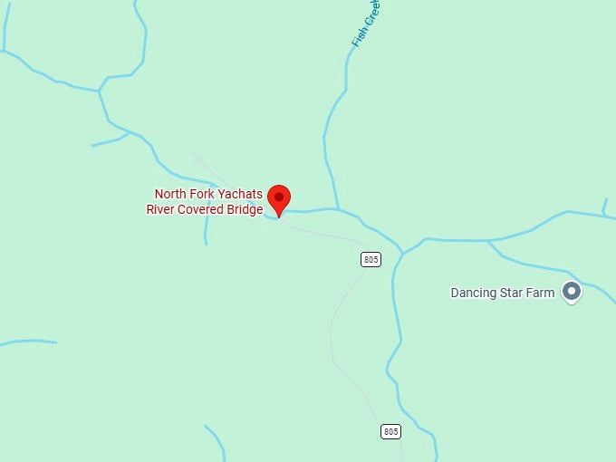 16. north fork yachats river covered bridge map