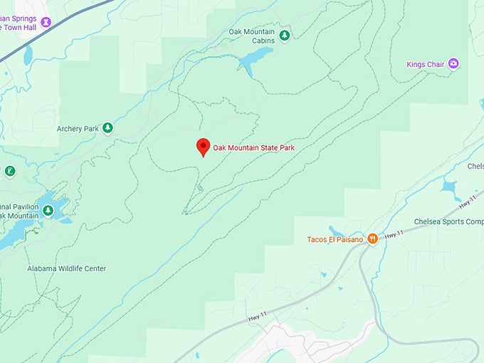 16. oak mountain state park map