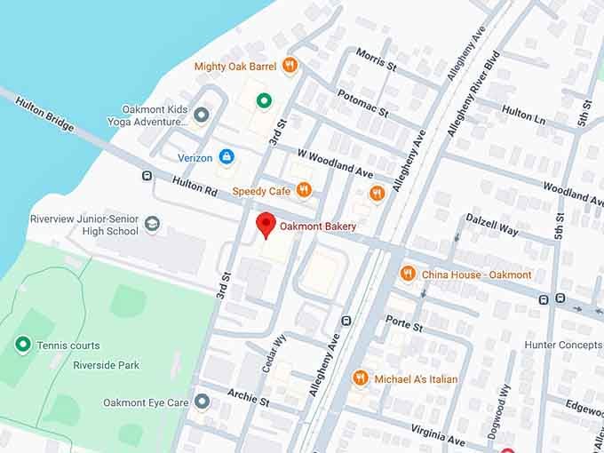 16. oakmont bakery map