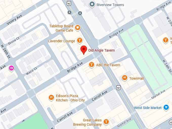 16. old angle tavern's map