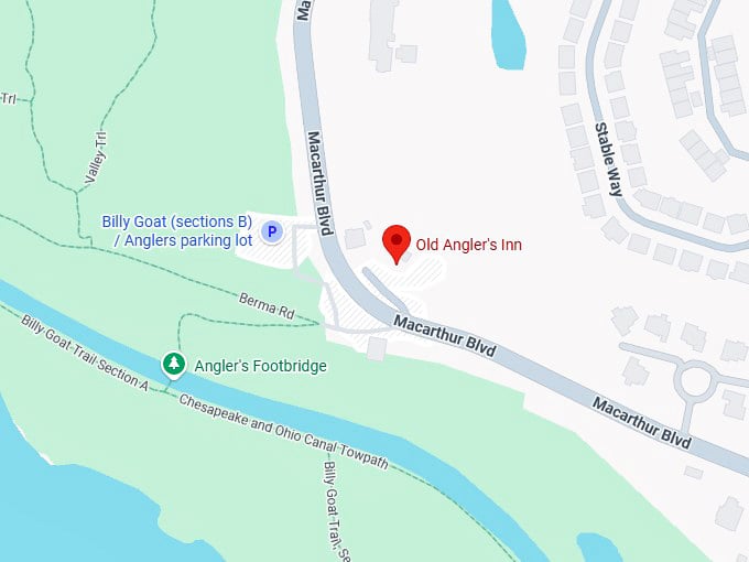 16. old angler's inn map