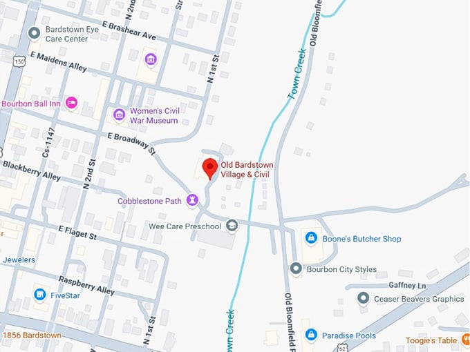 16. old bardstown village & civil map