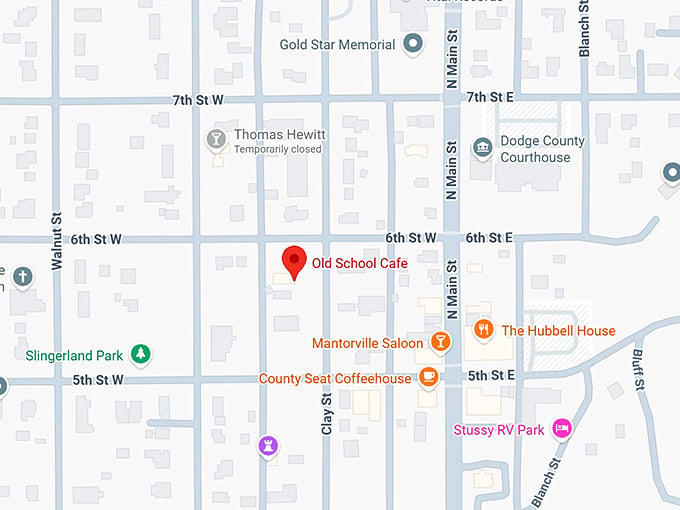 16. old school cafe map