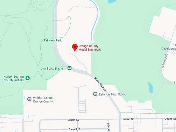 16. orange county model engineers map