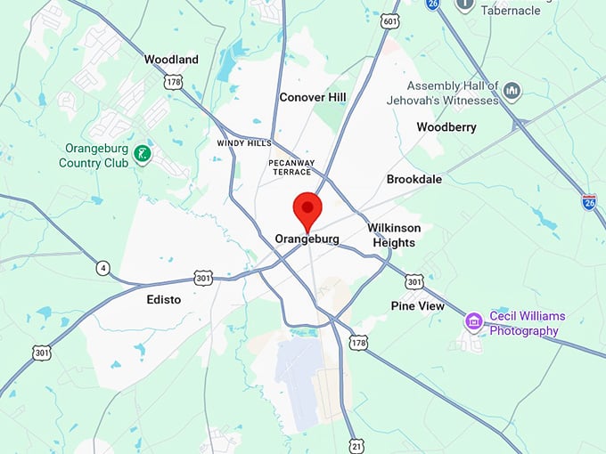 16. orangeburg sc map