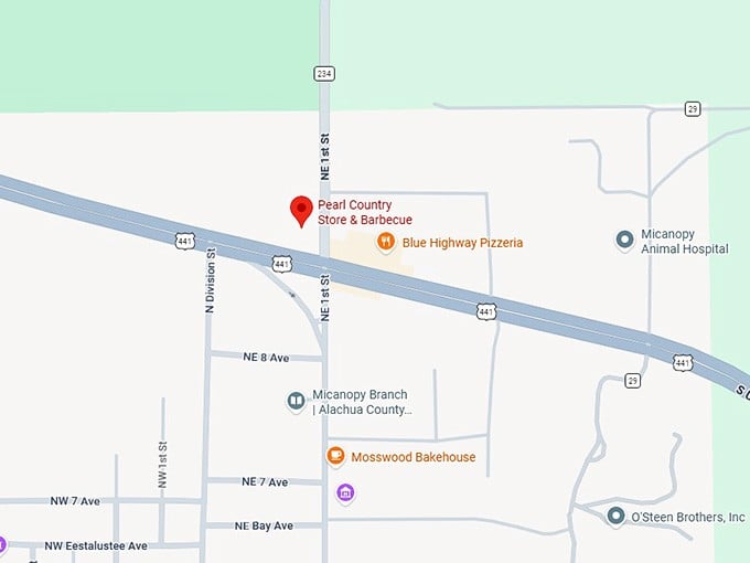 16. pearl country store & barbecue map