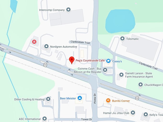 16. peg's countryside cafe map
