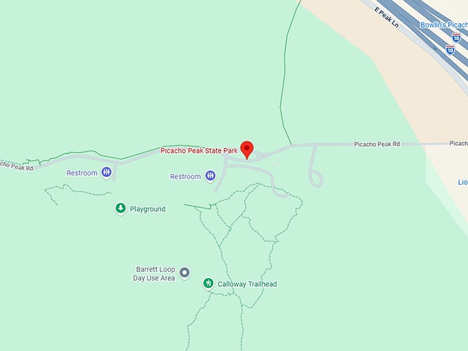 16. picacho peak state park map