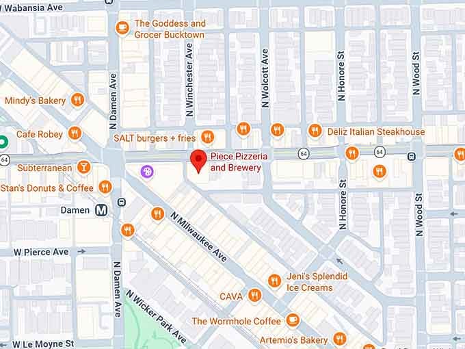 16. piece pizzeria and brewery map