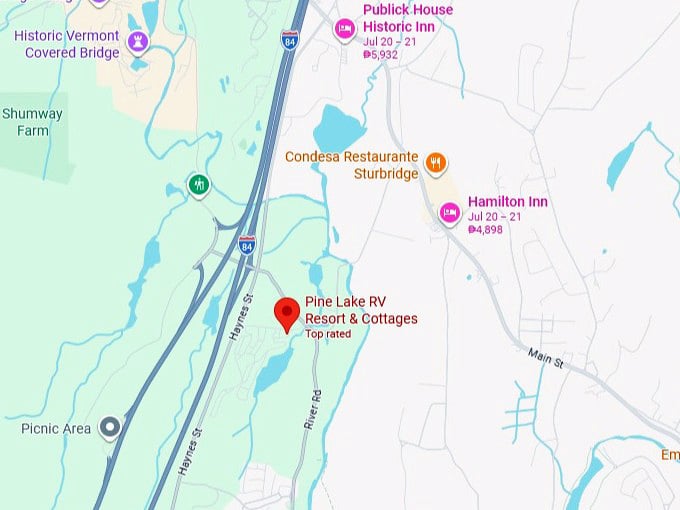 16. pine lake rv resort & cottages map