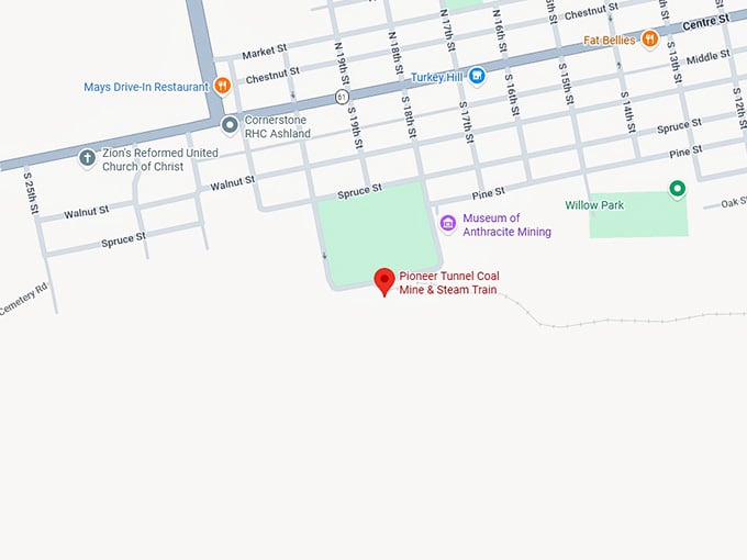 16. pioneer tunnel coal mine & steam train map