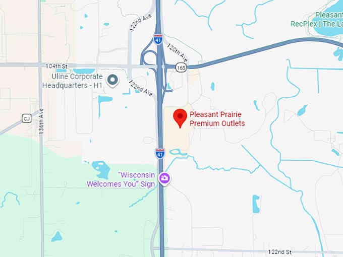 16. pleasant prairie premium outlets map