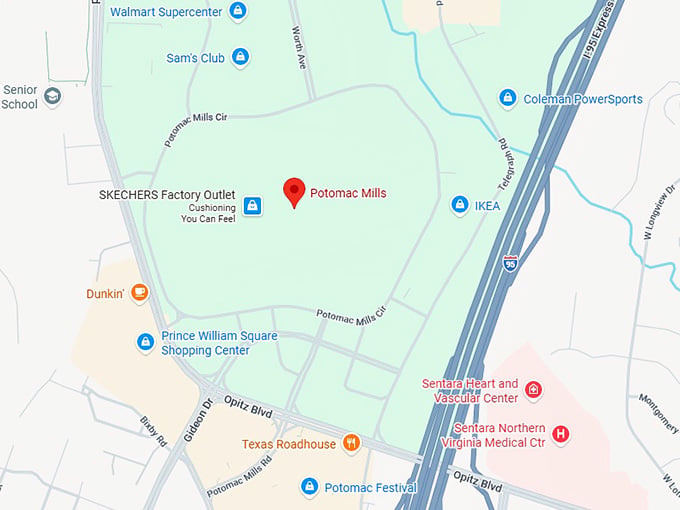 16. potomac mills map