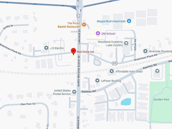 16. red circle inn map