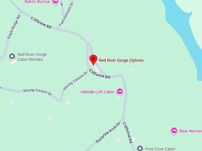 16. red river gorge ziplines map