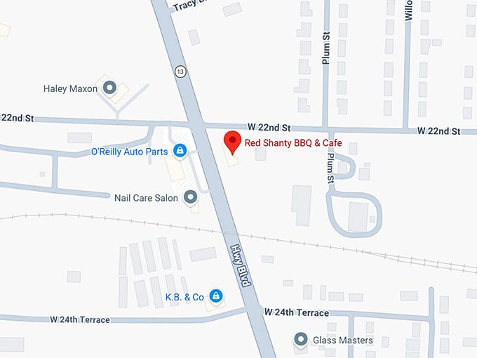 16. red shanty bbq & cafe map