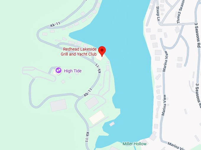 16. redhead lakeside grill and yacht club map