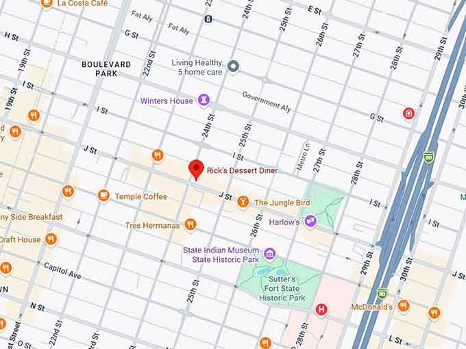 16. rick's dessert diner map