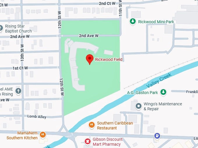 16. rickwood field map