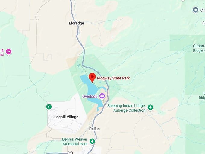 16. ridgway state park map
