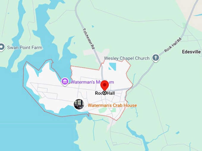 16. rock hall, md map