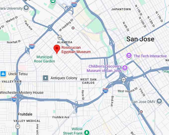 16. rosicrucian egyptian museum map